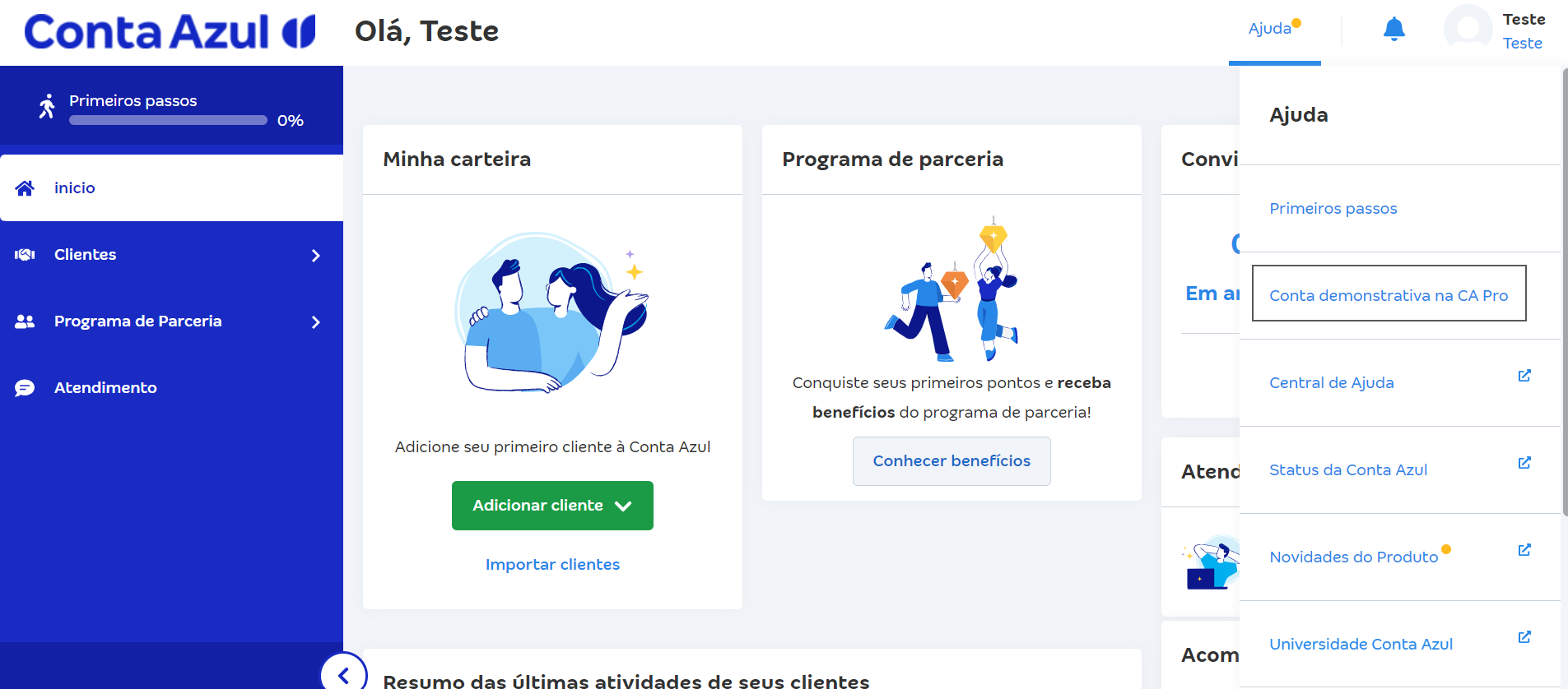 Conta Azul Mais: Conta demonstrativa na CA Pro – Conta Azul