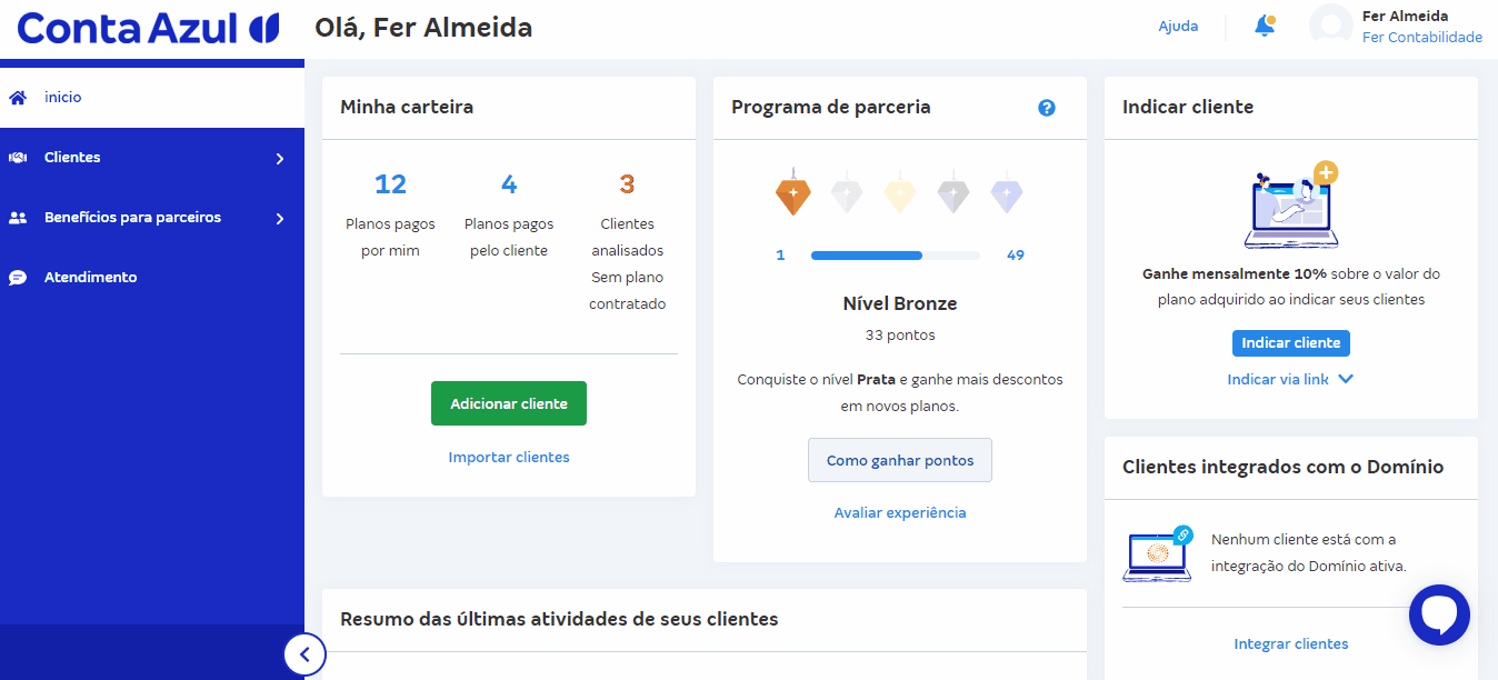 Conta Azul Mais: cadastro de usuários – Conta Azul
